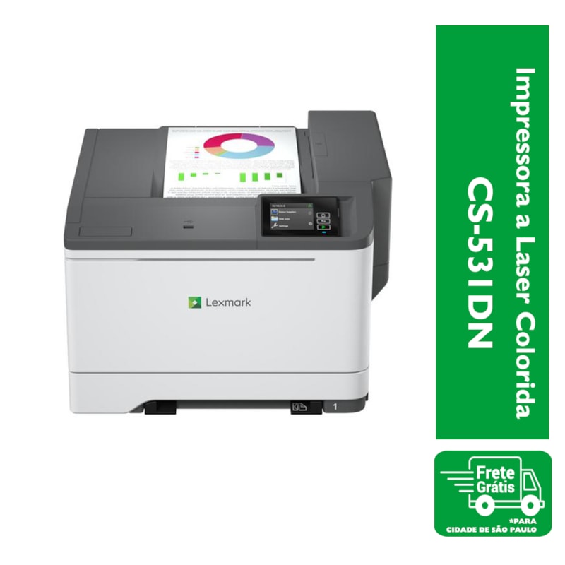 Impressora a Laser Lexmark CS-531DW Colorida - Loja Gomaq