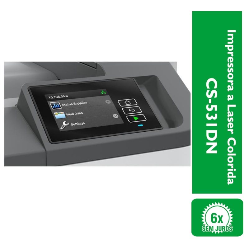 Impressora a Laser Lexmark CS-531DW Colorida - Loja Gomaq